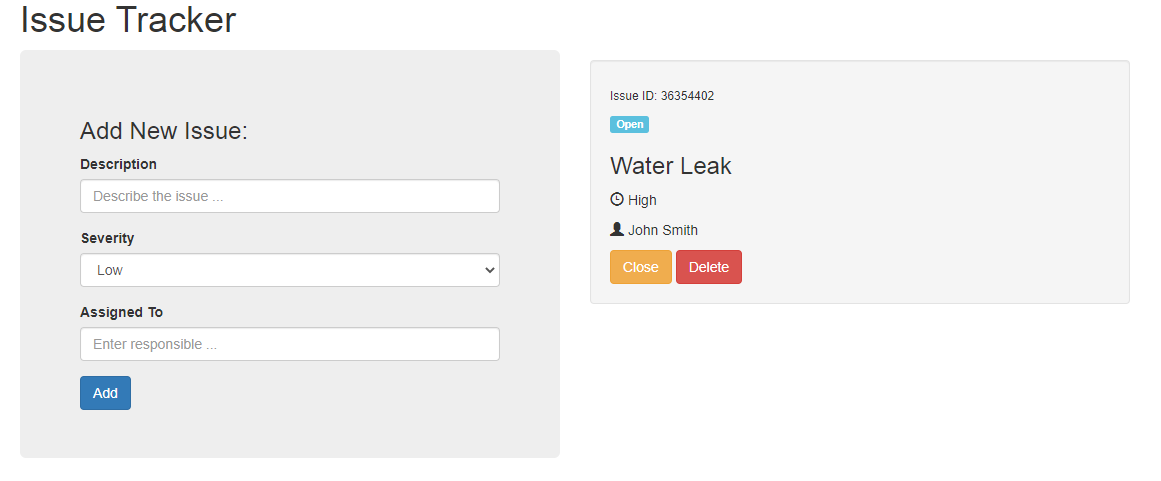Issue Tracker App In Javascript Free Source Code Sourcecodester